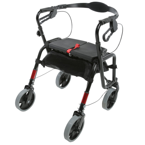 Deluxe Portable Lightweight Rollator - Free Shipping - Home Medical Supply